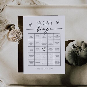 2025 Bingo Card, 2025 Vision Board Bingo Card, New Year Bingo, Bingo ...