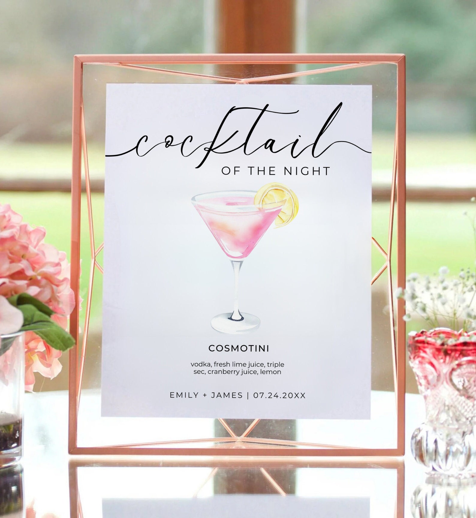Cocktail of the Night, Signature Drink Sign, Cocktail Menu, Bar Menu ...