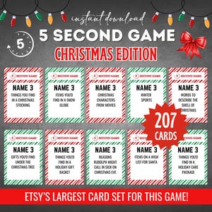 Christmas 5 Second Game Party Games, Christmas Holiday Trivia ...