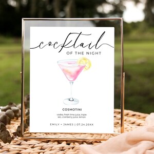 Cocktail of the Night, Signature Drink Sign, Cocktail Menu, Bar Menu ...