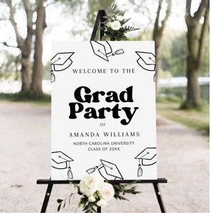 Retro Graduation Sign, Graduation Yard Sign, Retro Grad Sign, Grad ...