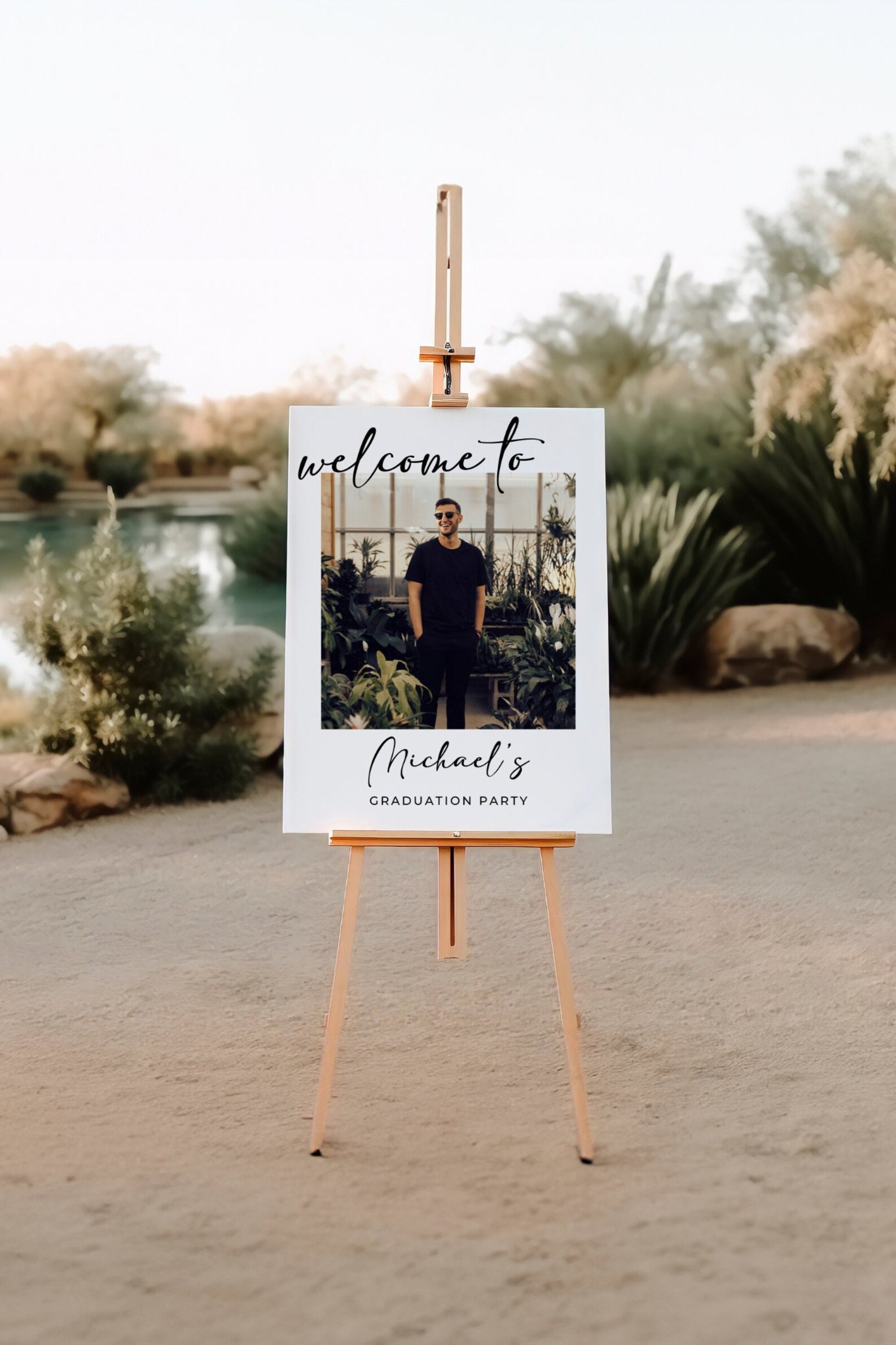 Modern Senior Grad Sign, High School Graduation, Grad Party Decor, Grad ...