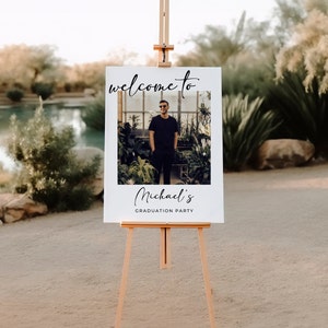 Modern Senior Grad Sign, High School Graduation, Grad Party Decor, Grad ...