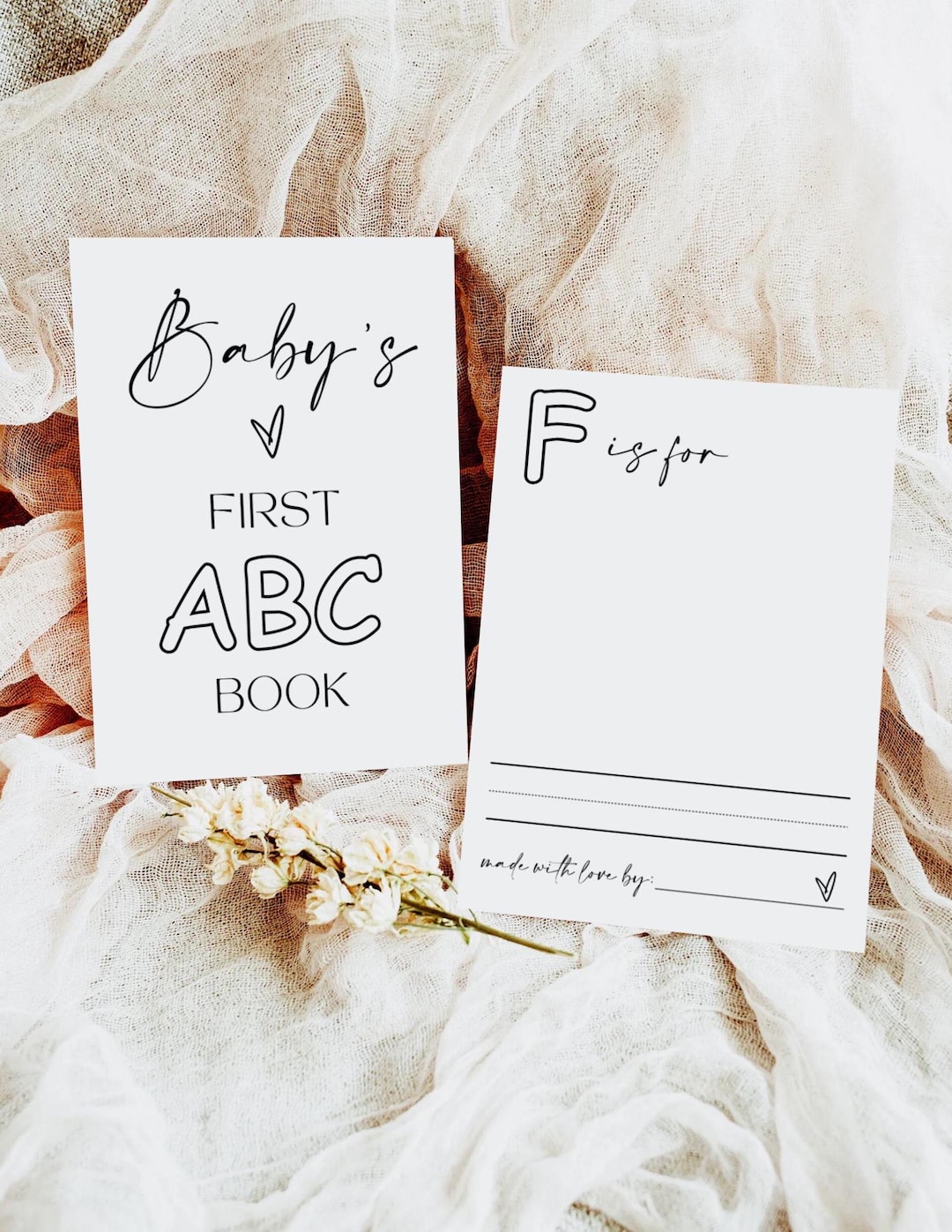 ABC First Baby Shower Games, ABC Book, Baby Shower Coloring Sheet, Baby ...