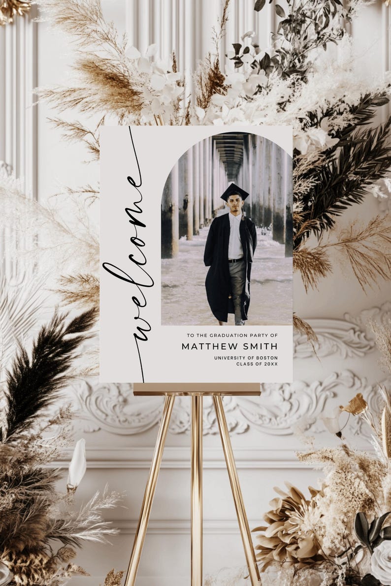 Modern Graduation Sign 2026, Senior Graduation Party Sign, High School ...