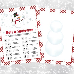 Roll A Snowman, Printable Christmas Games, Christmas Printable, Kids ...