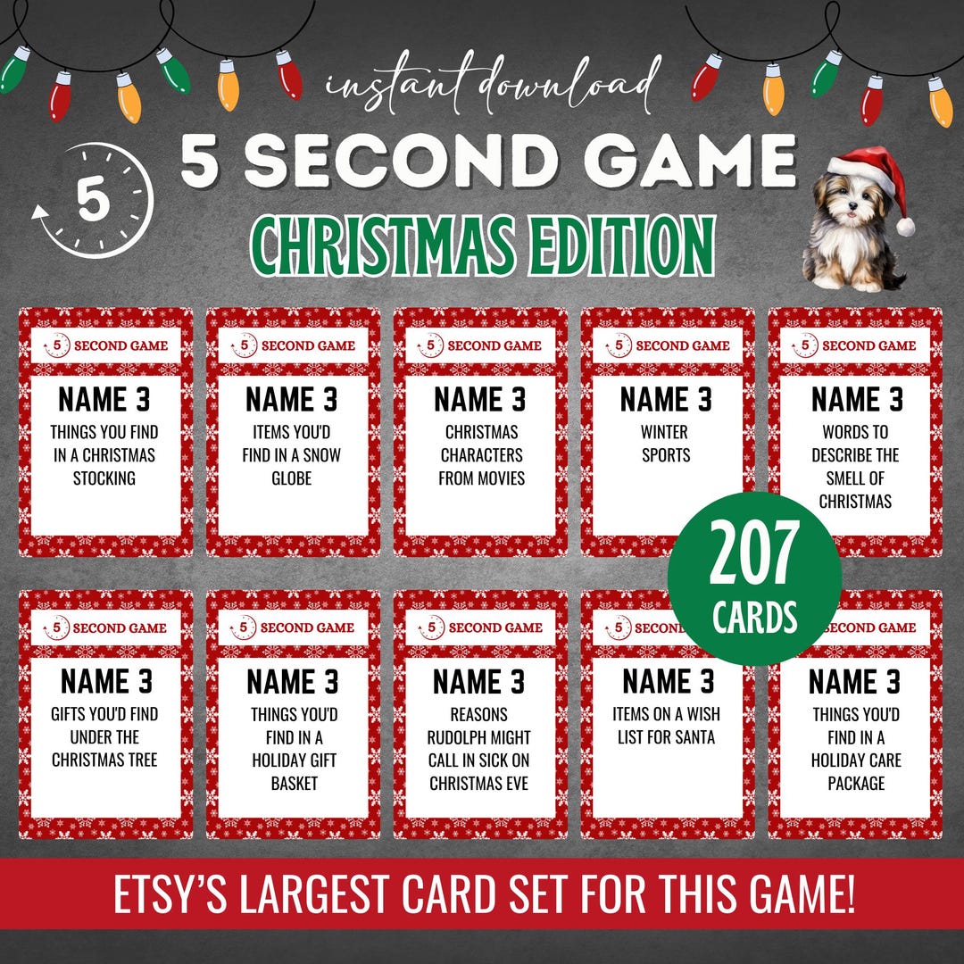 Christmas 5 Second Game, Christmas Party Games, Christmas Adult Games ...