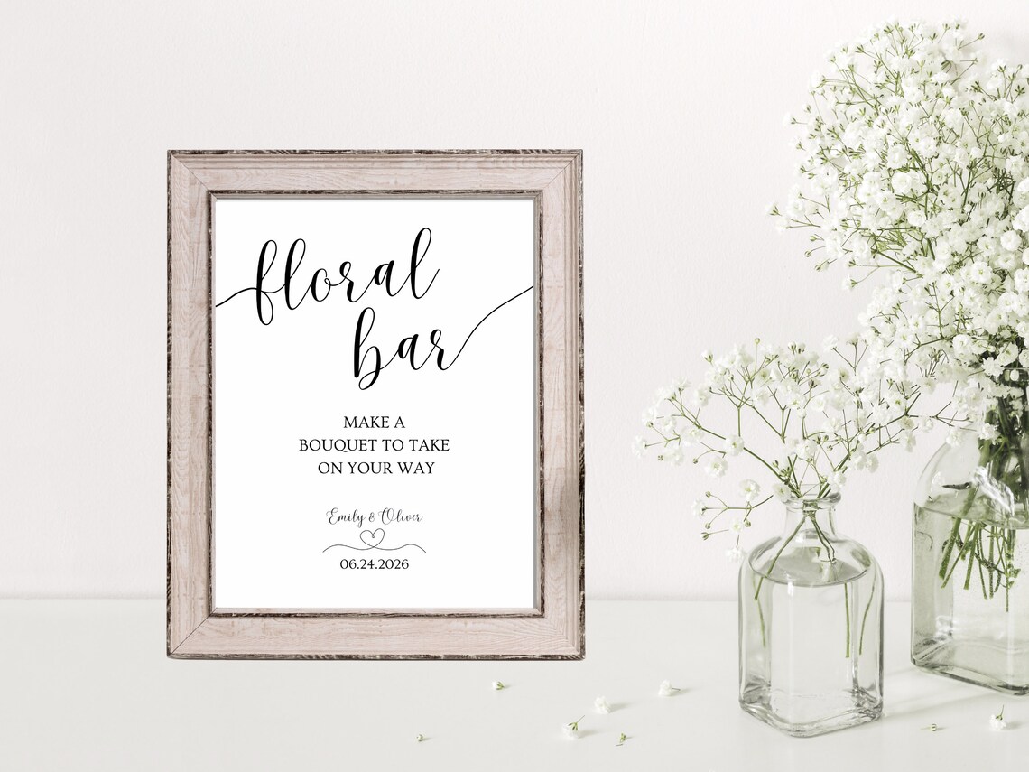 Flower Bar Sign Bloom Bar Sign Minimalist Modern Build Your - Etsy