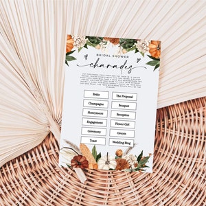 Autumn Charades Bridal Game, Pumpkin Bridal Shower Trivia Game, Fall in ...