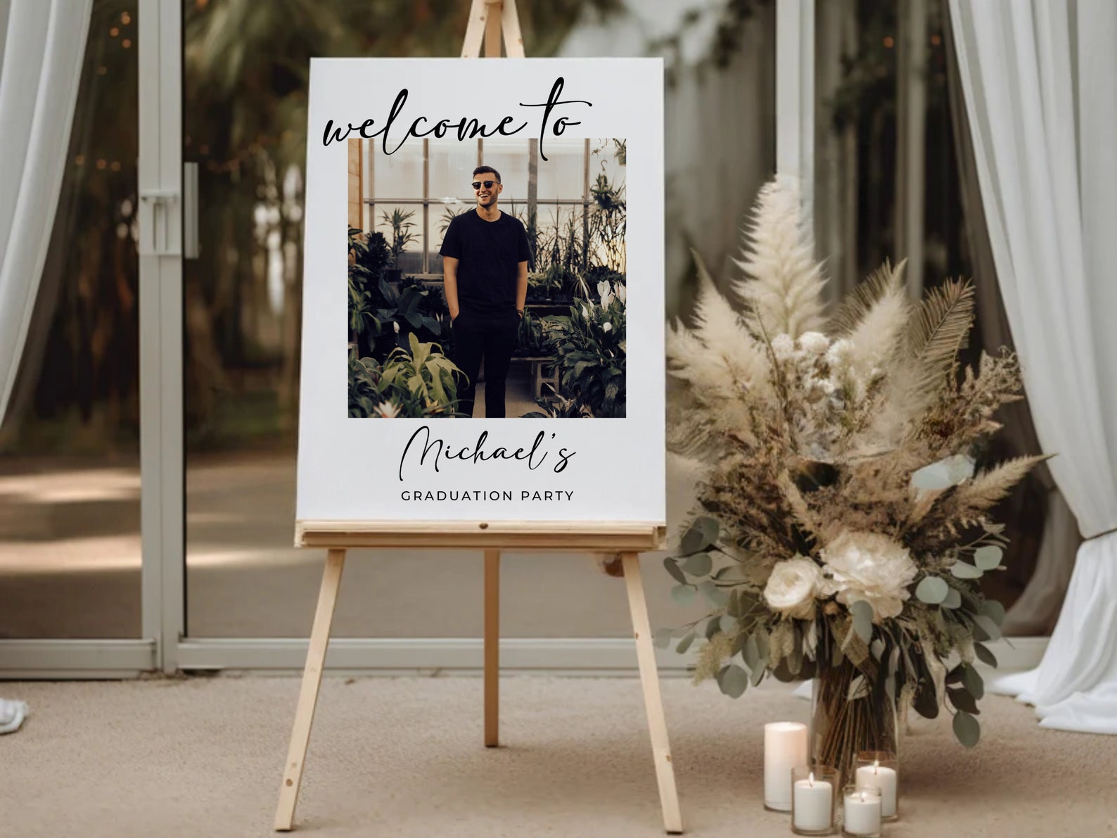 Modern Senior Grad Sign, High School Graduation, Grad Party Decor, Grad ...