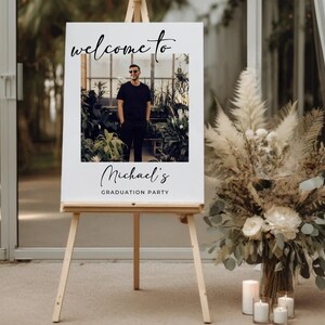 Modern Senior Grad Sign, High School Graduation, Grad Party Decor, Grad ...