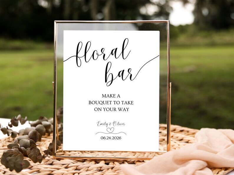 Flower Bar Sign Bloom Bar Sign Minimalist Modern Build Your - Etsy