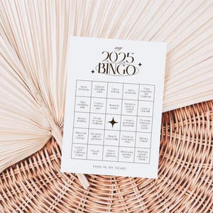 New Year Bingo, 2025 Vision Board Bingo Card, Printable 2025 Bingo Card ...