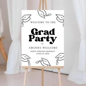 Retro Graduation Sign, Graduation Yard Sign, Retro Grad Sign, Grad ...