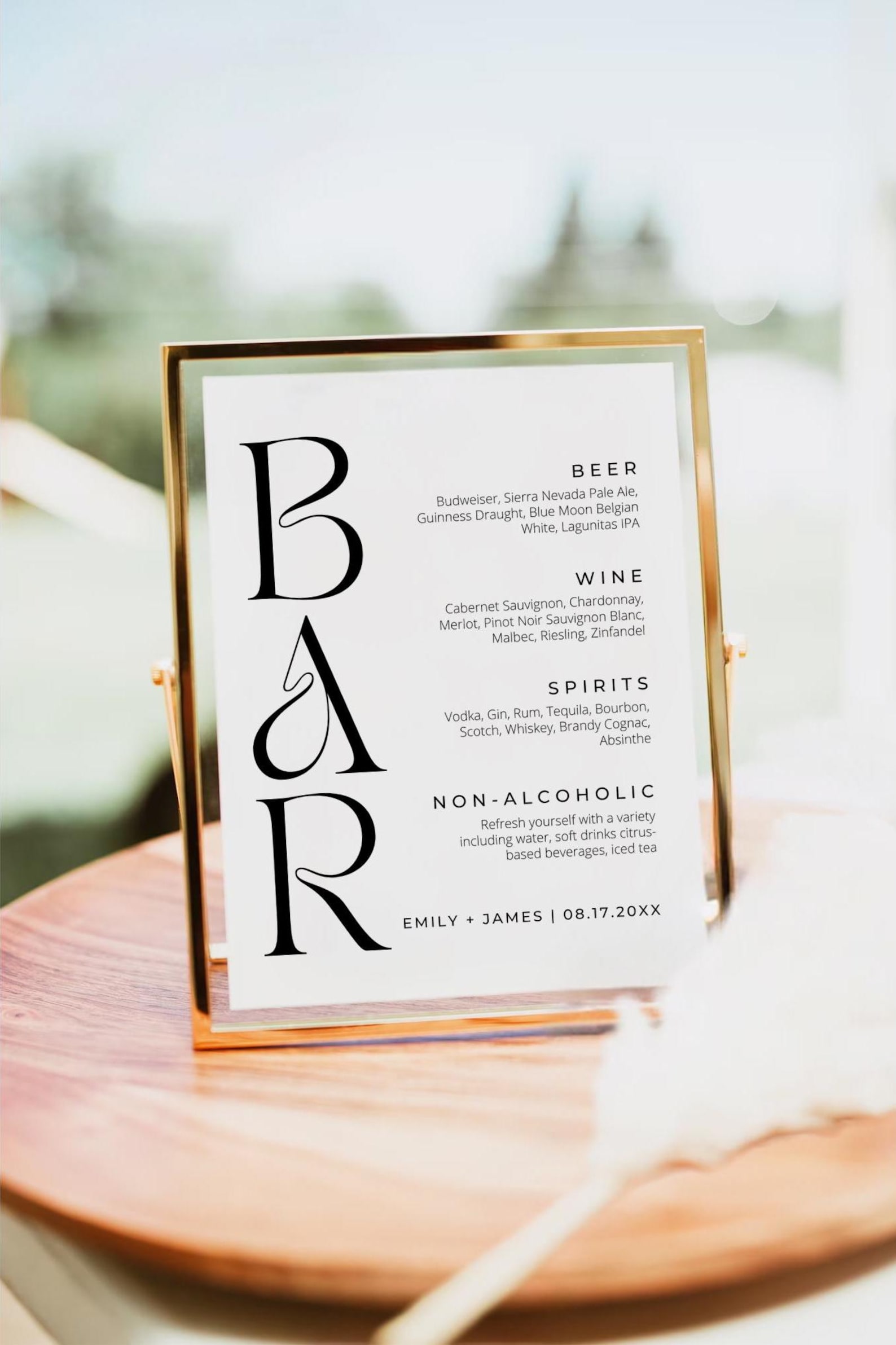 Bar Menu Sign, Signature Drink Sign, Cocktail Menu, Wedding Bar Menu ...