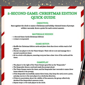 5 Second Game Christmas Edition, Christmas Party Games, Christmas Games ...