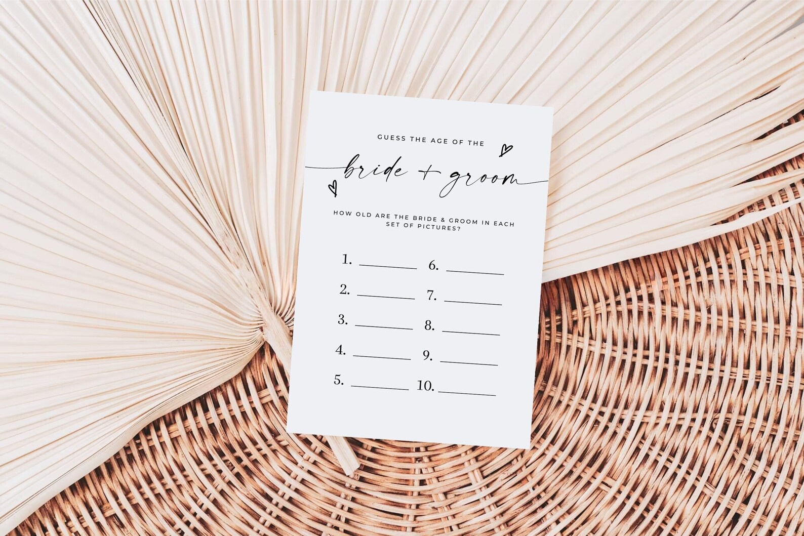 Guess Age of Bride and Groom Bridal Shower Game, Bridal Shower ...