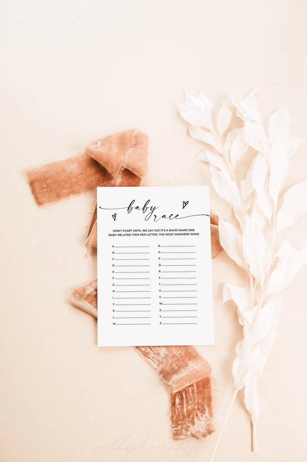 Baby Race Game, Modern Baby Shower Game, Baby A-Z Game, Baby Party ...