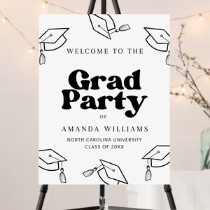 Retro Graduation Sign, Graduation Yard Sign, Retro Grad Sign, Grad ...