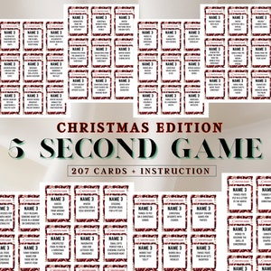 Christmas Games, 5 Second Game, Christmas Card Game, Christmas Party ...