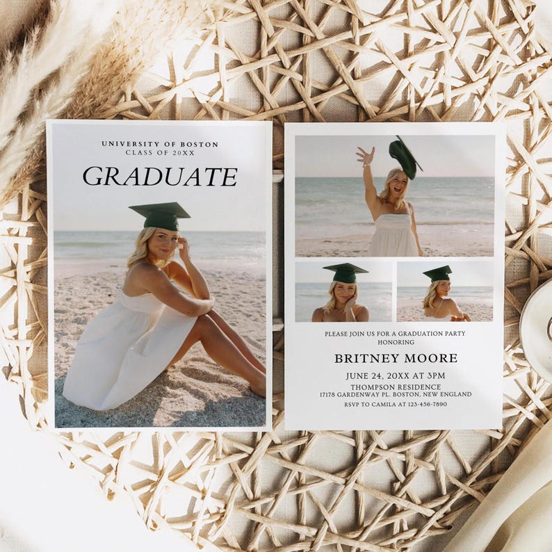 Grad Party Invite 2026, Graduation Card, Graduation Invitation ...