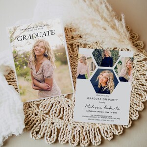 Graduation Announcement 2024, College Graduation, Modern Grad Party ...