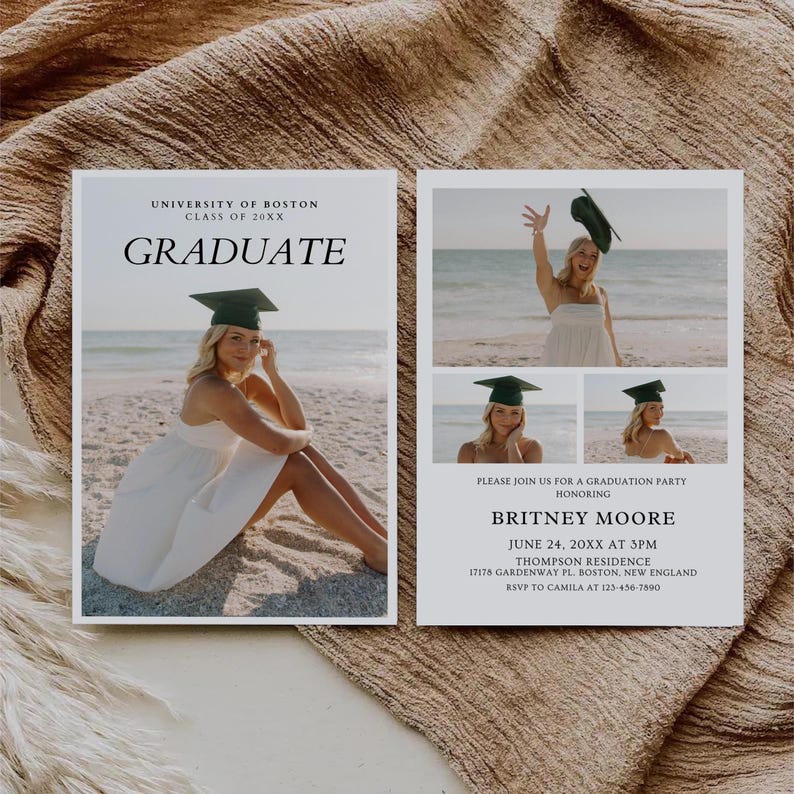 Grad Party Invite 2026, Graduation Card, Graduation Invitation ...