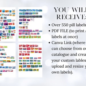 Pharmacy Pill Organizer Labels, Pill Box, Pill Organizer, Pill Labels ...