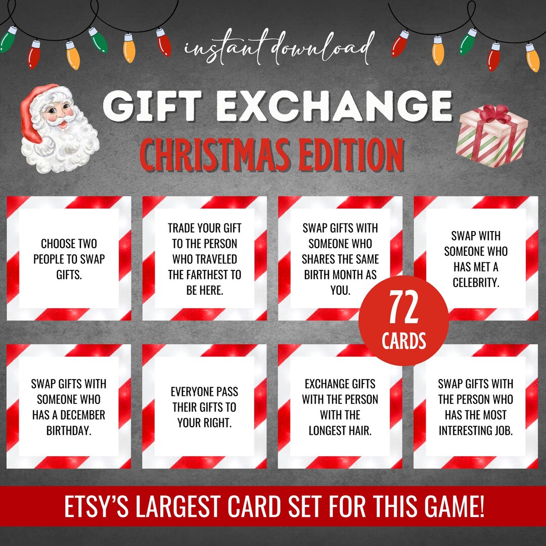 Gift Exchange Game Christmas, Christmas Trivia, Christmas Games ...