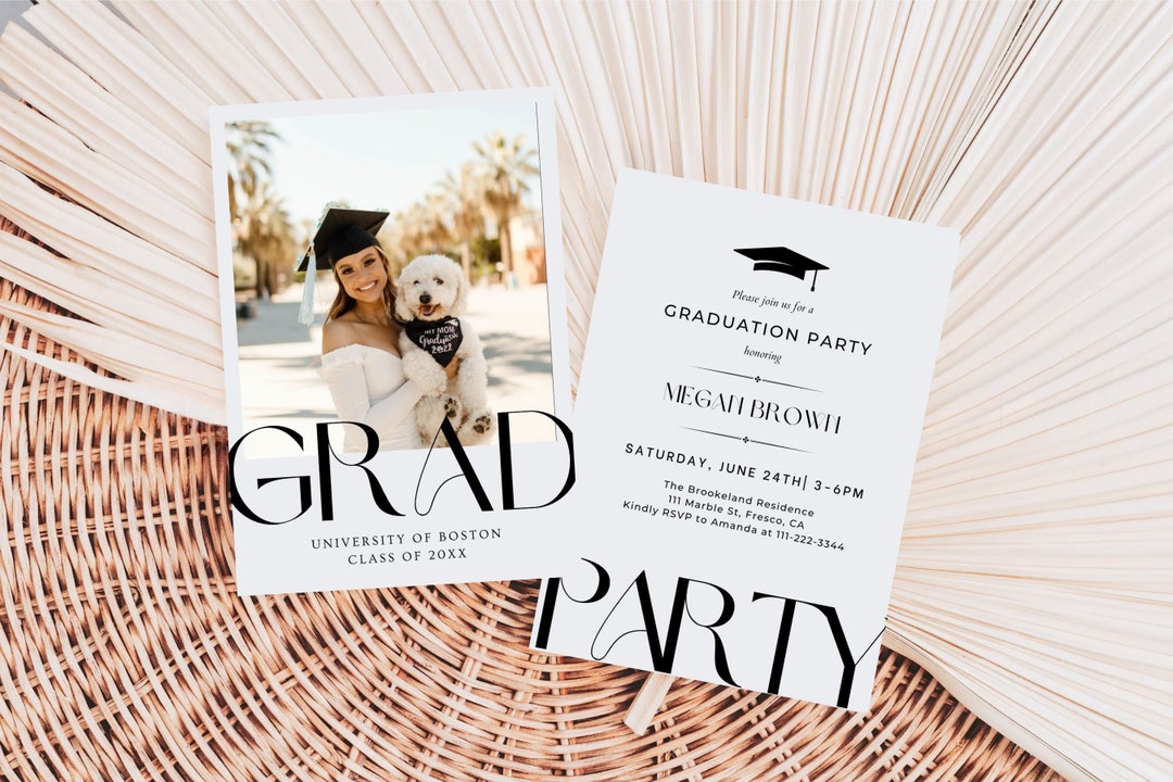 Graduation Invitation, Senior Graduation, Grad Party Invite, Modern ...