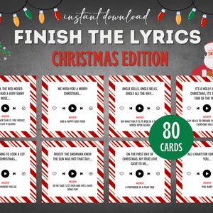 Finish the Lyrics Game, Christmas Games, Christmas Trivia, Games for ...
