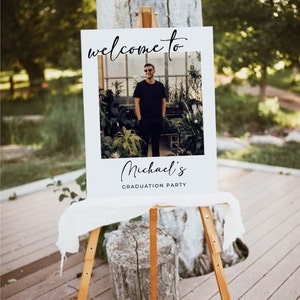 Modern Senior Grad Sign, High School Graduation, Grad Party Decor, Grad ...