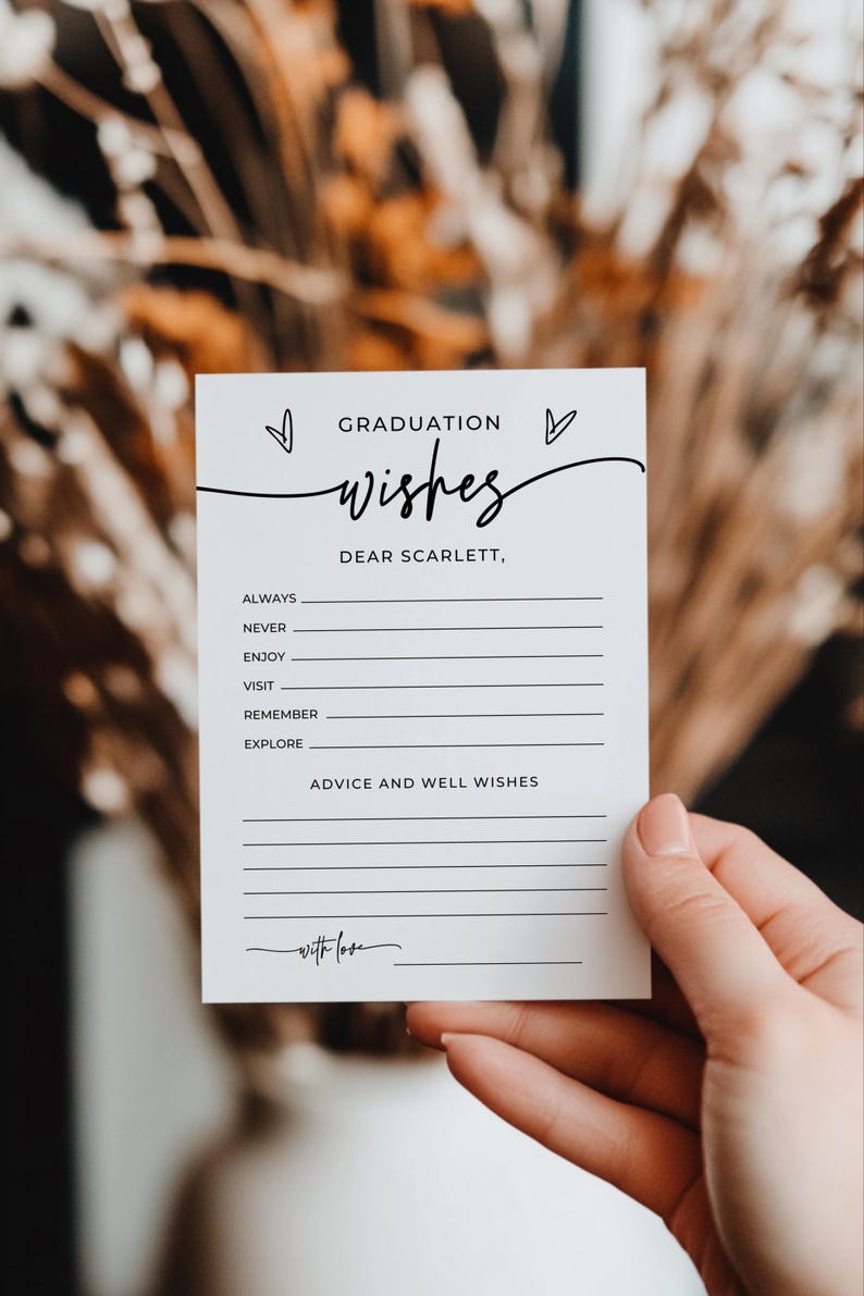 Graduation Advice Card 2026, Graduation Party Card, Grad Advice Card ...