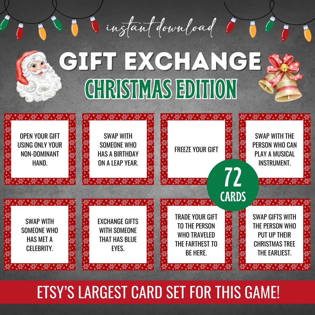 Christmas Gift Exchange, Pass the Present Christmas Party Games ...