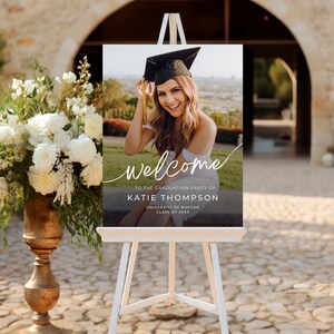 Modern Graduation Sign, Grad Party Decor, Modern Grad Sign, Graduation ...