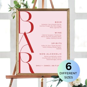 Retro Signature Drink Sign, Bar Menu, Retro Cocktail Menu, Bar Menu ...