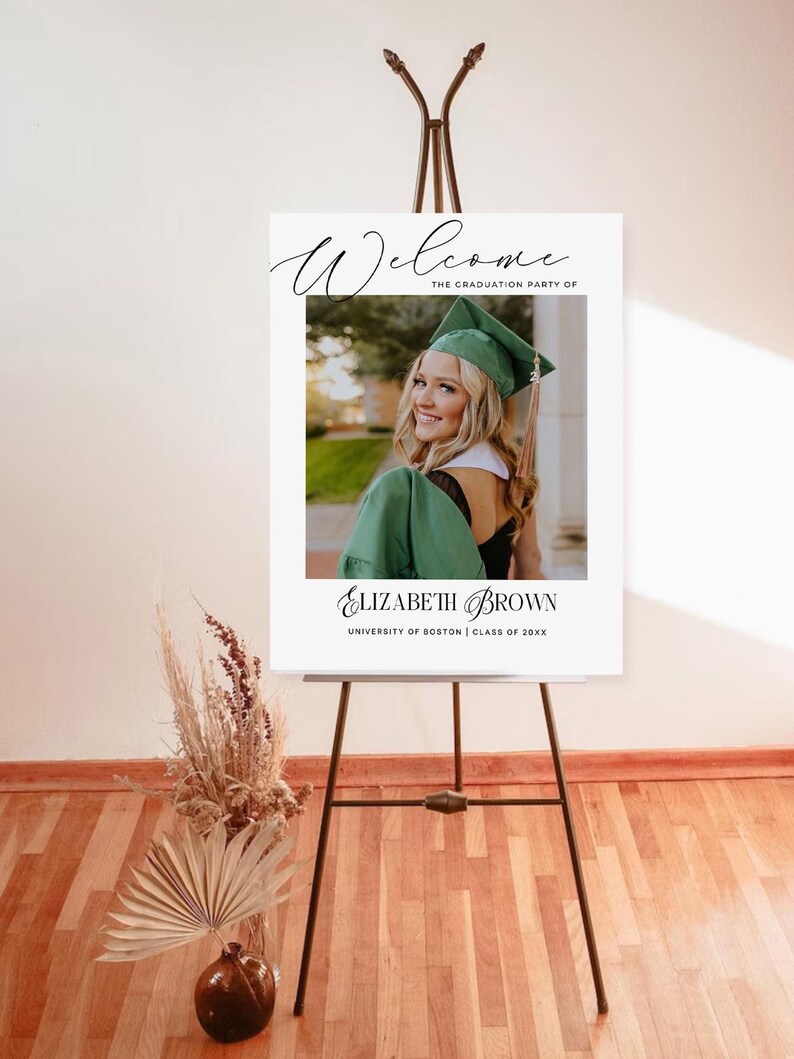 Minimal Grad Sign 2026, Graduation Sign, Graduation Banner, Grad Party ...