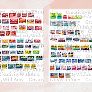 Pharmacy Pill Box Labels, Pill Labels, Pill Box, Pill Organizer, Pill ...