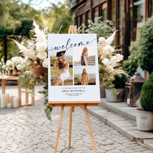 Graduation Photo Collage Sign, Graduation Yard Sign, Grad Party Decor ...