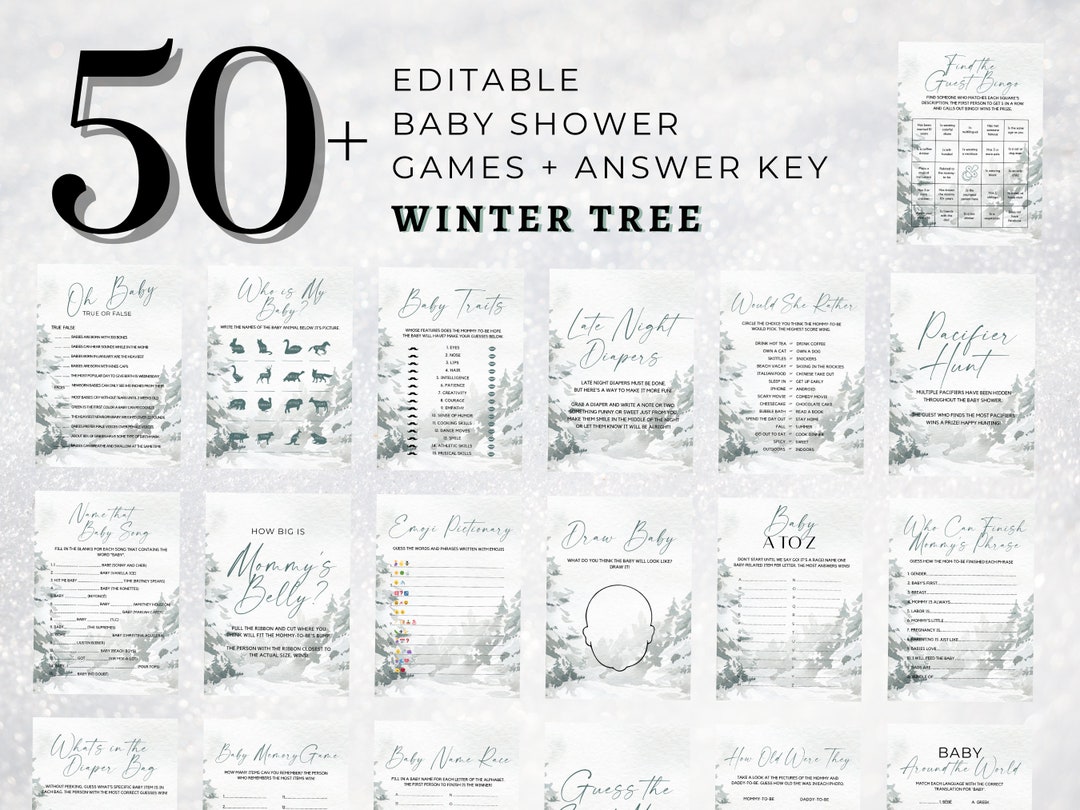 Winter Baby Shower Games, Christmas Tree Baby Shower, Baby Its Cold ...
