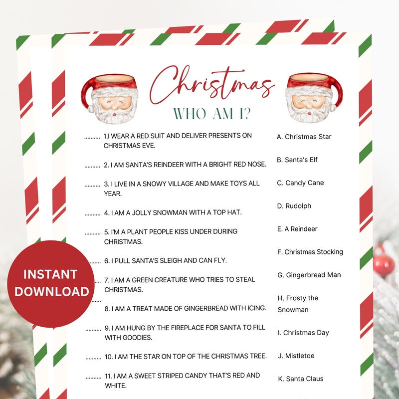 Holiday What Am I - Etsy