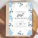 Butterfly Birthday Invitation, Blue Butterfly, Surprise Birthday Party ...