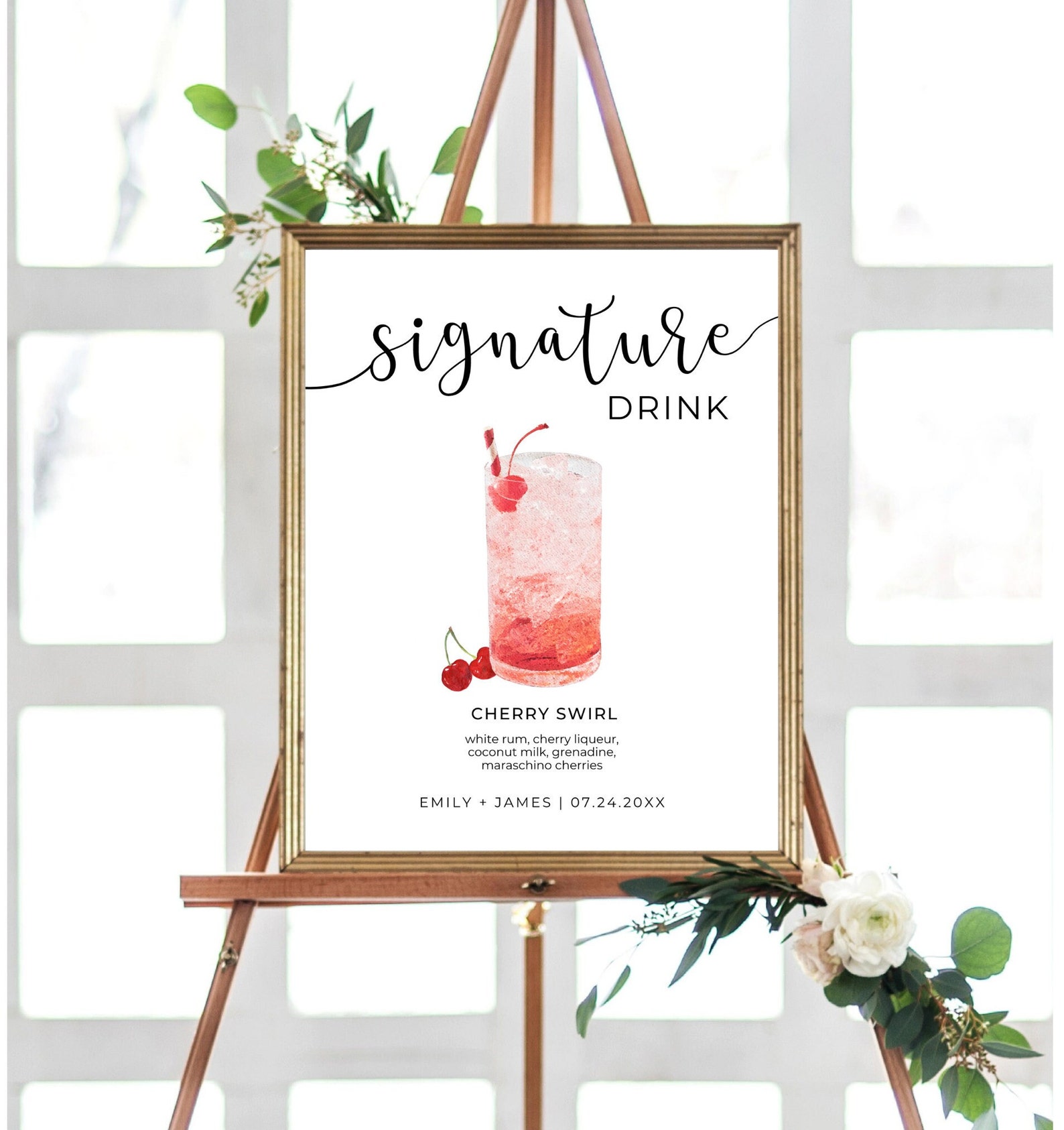Signature Cocktail Sign, Signature Drink Sign, Cocktail Menu, Bar Menu ...
