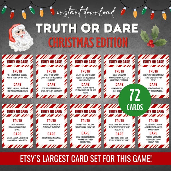 Truth or Dare Christmas - Etsy