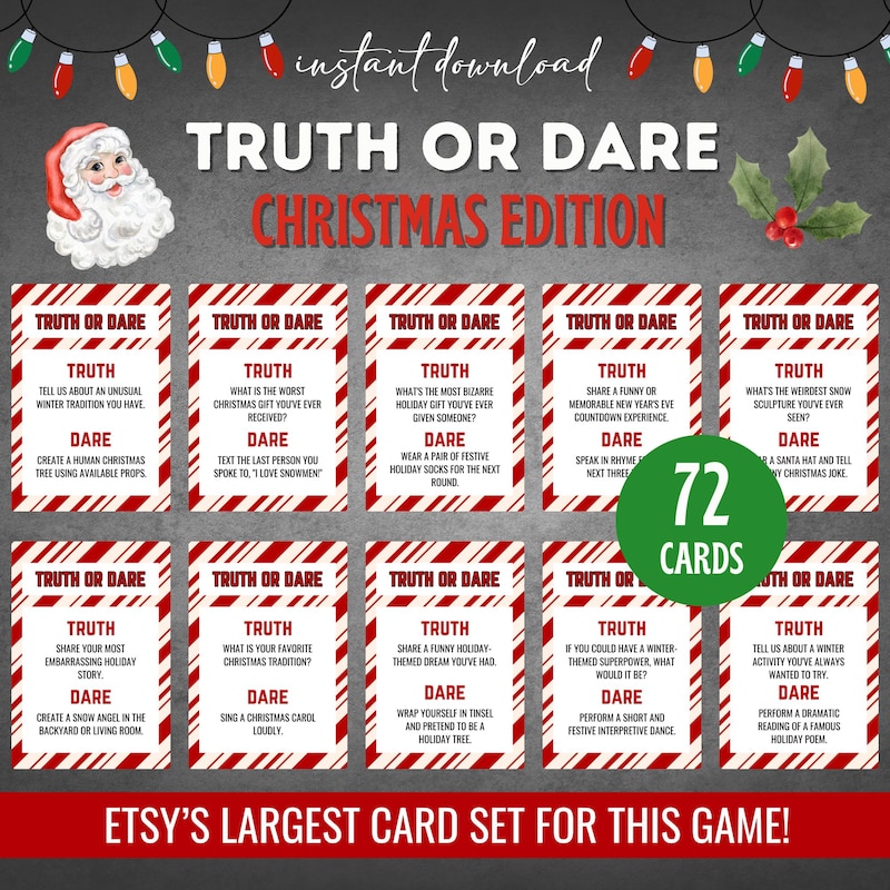 Truth or Dare Christmas - Etsy