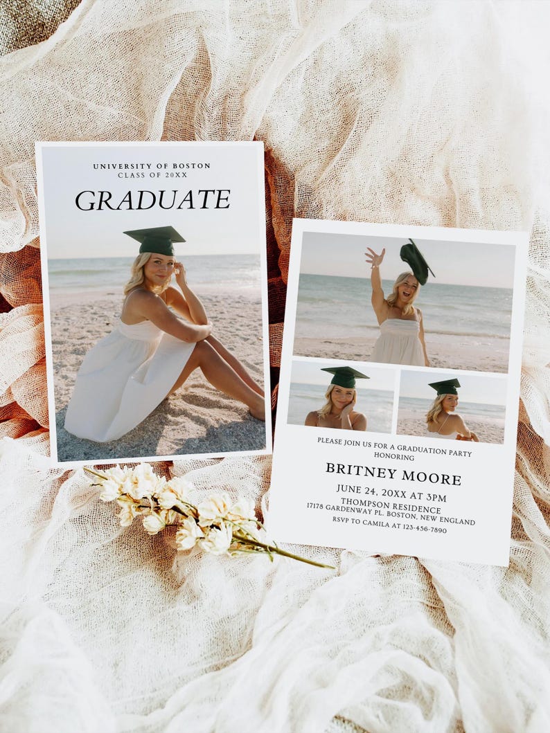 Grad Party Invite 2026, Graduation Card, Graduation Invitation ...