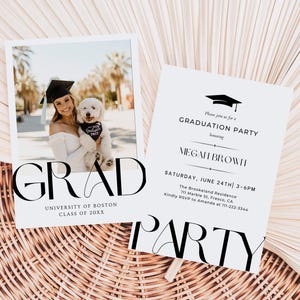 Graduation Invitation, Senior Graduation, Grad Party Invite, Modern ...