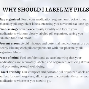 Pharmacy Pill Organizer Labels, Pill Box, Pill Organizer, Pill Labels ...
