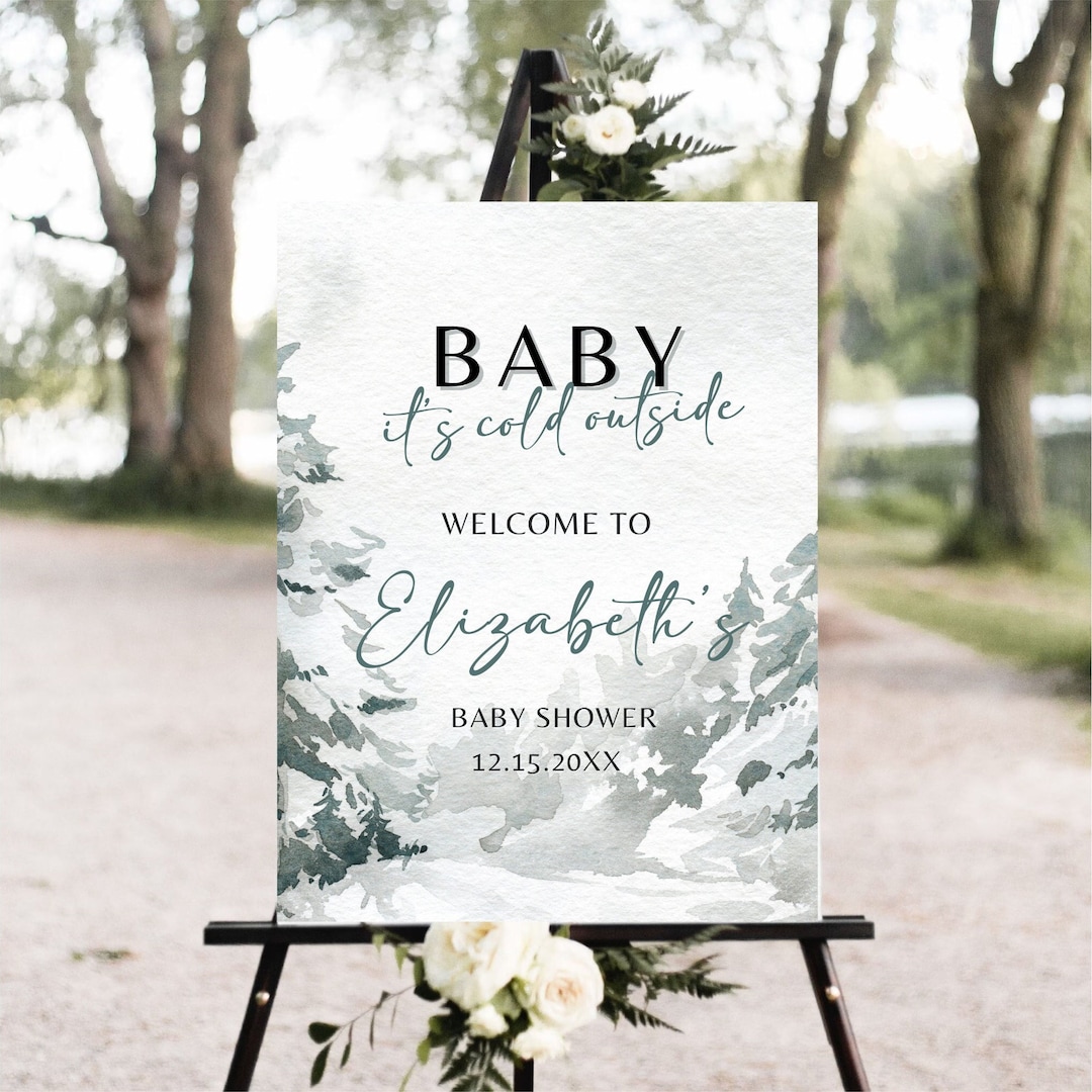 Winter Baby Shower Decorations, Baby Its Cold Outside Baby Shower, Baby ...