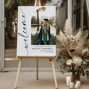 Grad Welcome Sign, Grad Party Decor, Graduation Yard Sign, Graduation ...